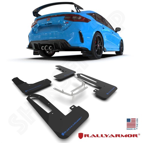 Rally Armor Black Mud Flaps w/ Light Blue Logo for 2023-2025 Honda ...