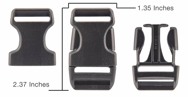 Durable Plastic Strap Clips for 1-Inch Wide Nylon Webbing or Straps ...