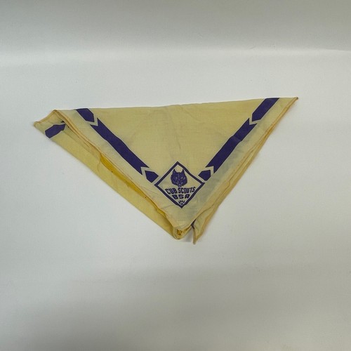 CUB SCOUTS OF AMERICA Neckerchief YELLOW w/ BLUE Print | eBay