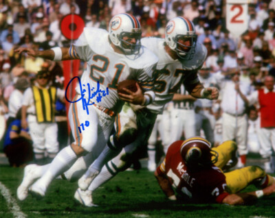 JIM KIICK SIGNED AUTOGRAPHED 8x10 PHOTO + 17-0 MIAMI DOLPHINS LEGEND ...