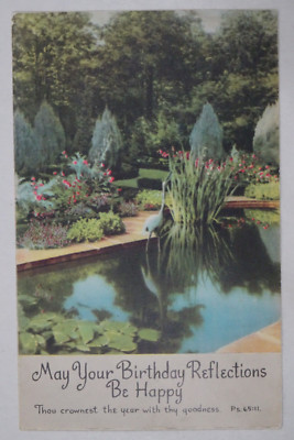 Vintage Postcard Religious Scripture May Your Birthday Reflections Be ...