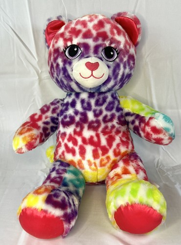 Build A Bear Plush Rainbow Cat Cheetah Leopard Lisa Frank Inspired BAB ...