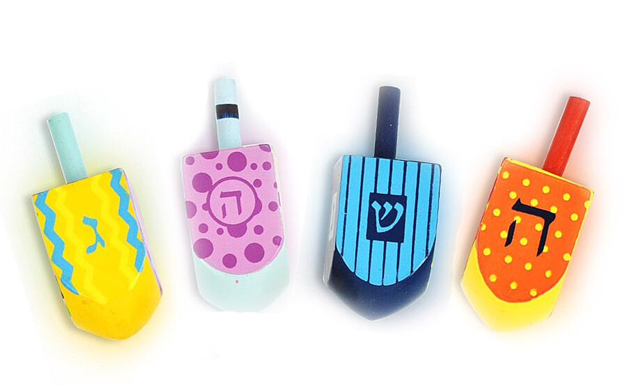 24 Hanukkah Dreidel Sevivon Jewish Spinning Toy Top Game Chanukah ...