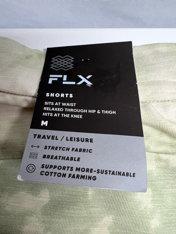 FLX Shorts Travel/Leisure Stretch Breathable Fabric Medium Elastic Band ...