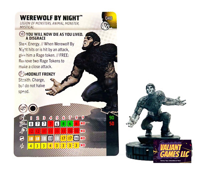 Marvel Heroclix Werewolf By Night #048 w/ Card Marvel Studio Next Phase ...