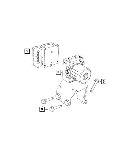 Genuine Mopar Anti-Lock Brake System Hydraulic Control Unit 68415317AA ...