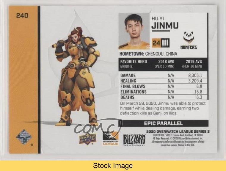 2020 Upper Deck Overwatch League Series 2 Epic JinMu #240 READ 5x5 | eBay
