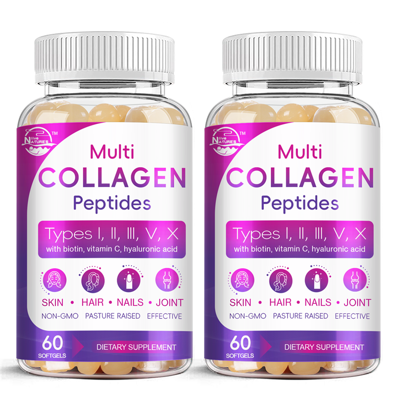 Multi Collagen Peptides Tablets-Type I,II,III,V,X Anti-Aging Collagen ...