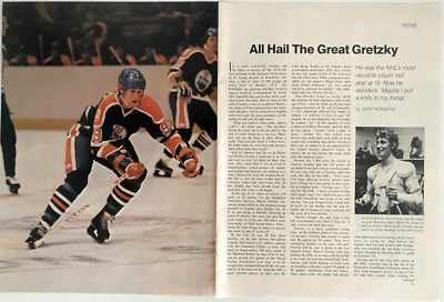 Wayne Gretzky Edmonton Oilers NHL MVP at Age 19 Vintage 1981 Magazine ...