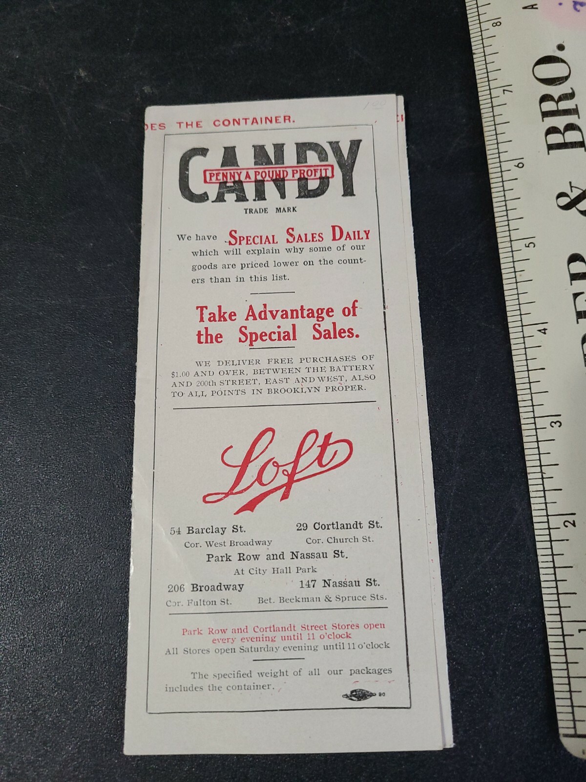 Vintage 1900s Loft Candy Store Sales Borchure - Pepsi Owned | eBay