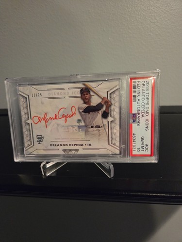 Orlando Cepeda auto 2018 Topps Diamond Icons PSA 10 Red Ink Autograph ...