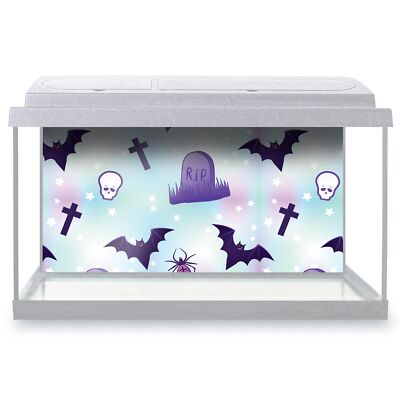 Fish Tank Background Halloween Pattern Bats Spiders Scary #170264 | eBay UK