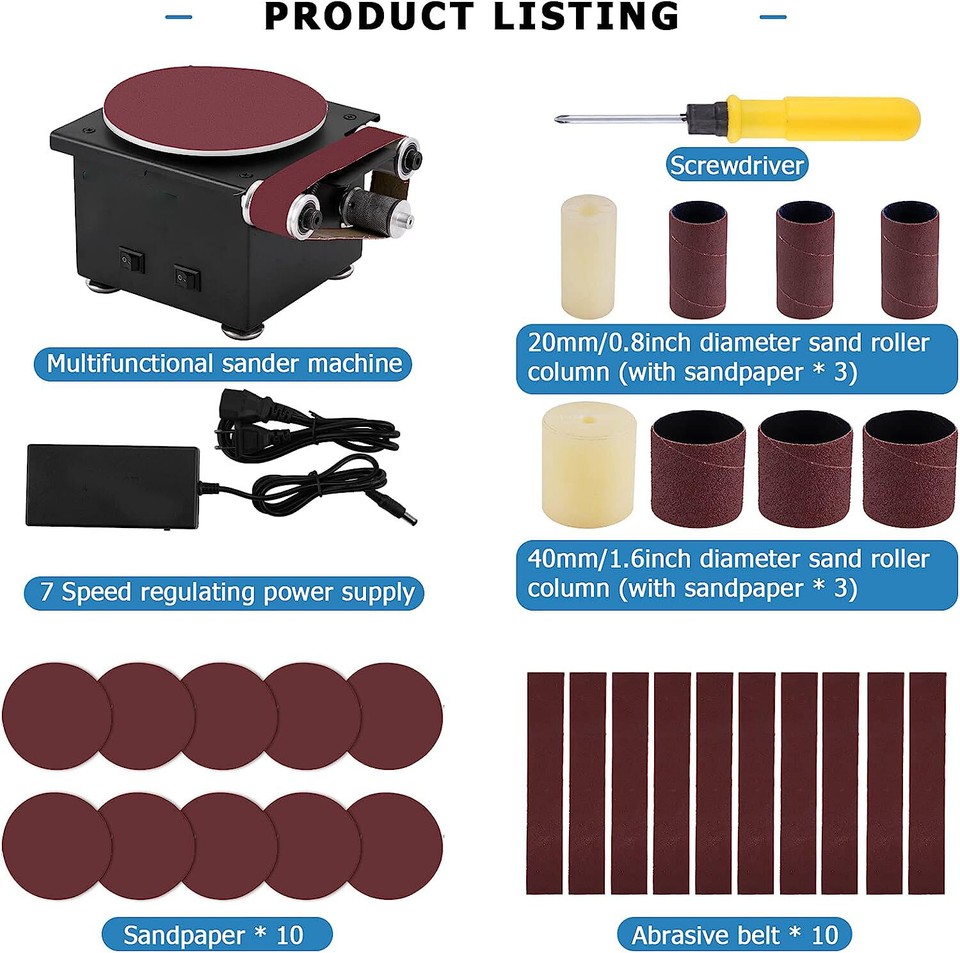 6 Inch Electric Disc Sander Machine Edge Sharpener Mini Bench Polisher ...