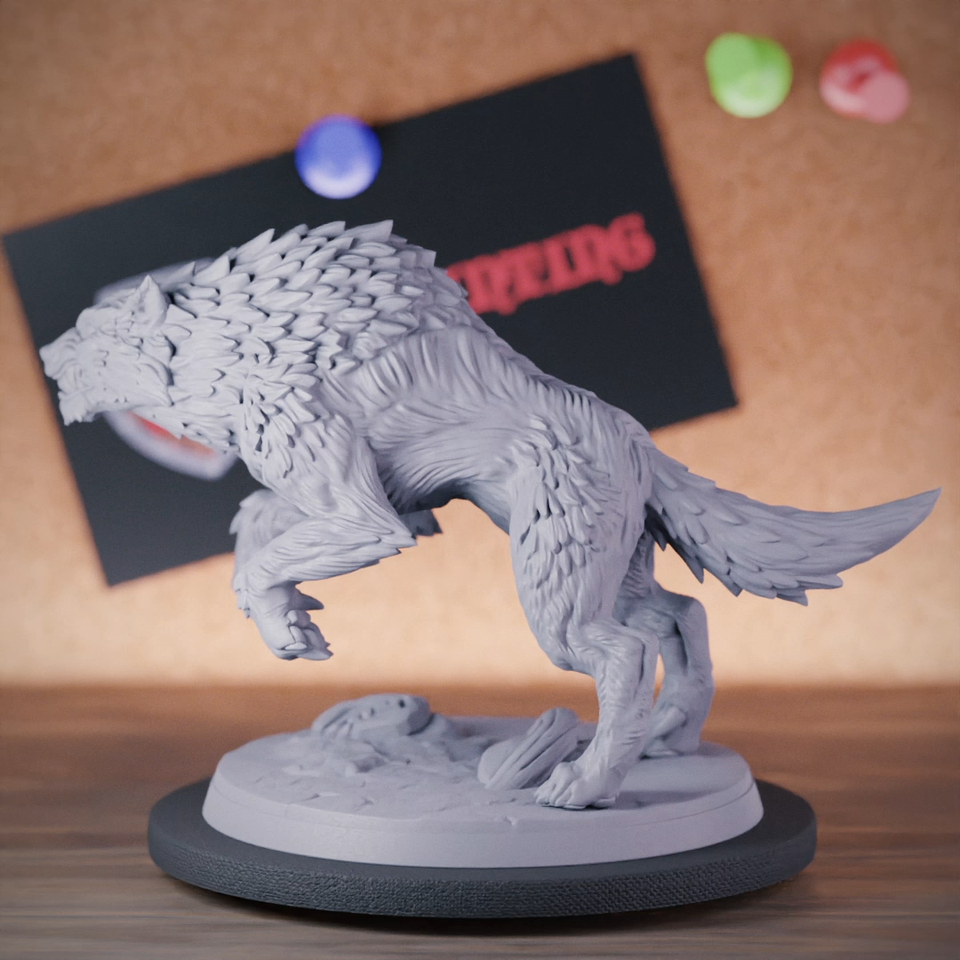 Wolf Miniature Animal Mini Dungeons and Dragons Mini DnD 5e TTRPG ...