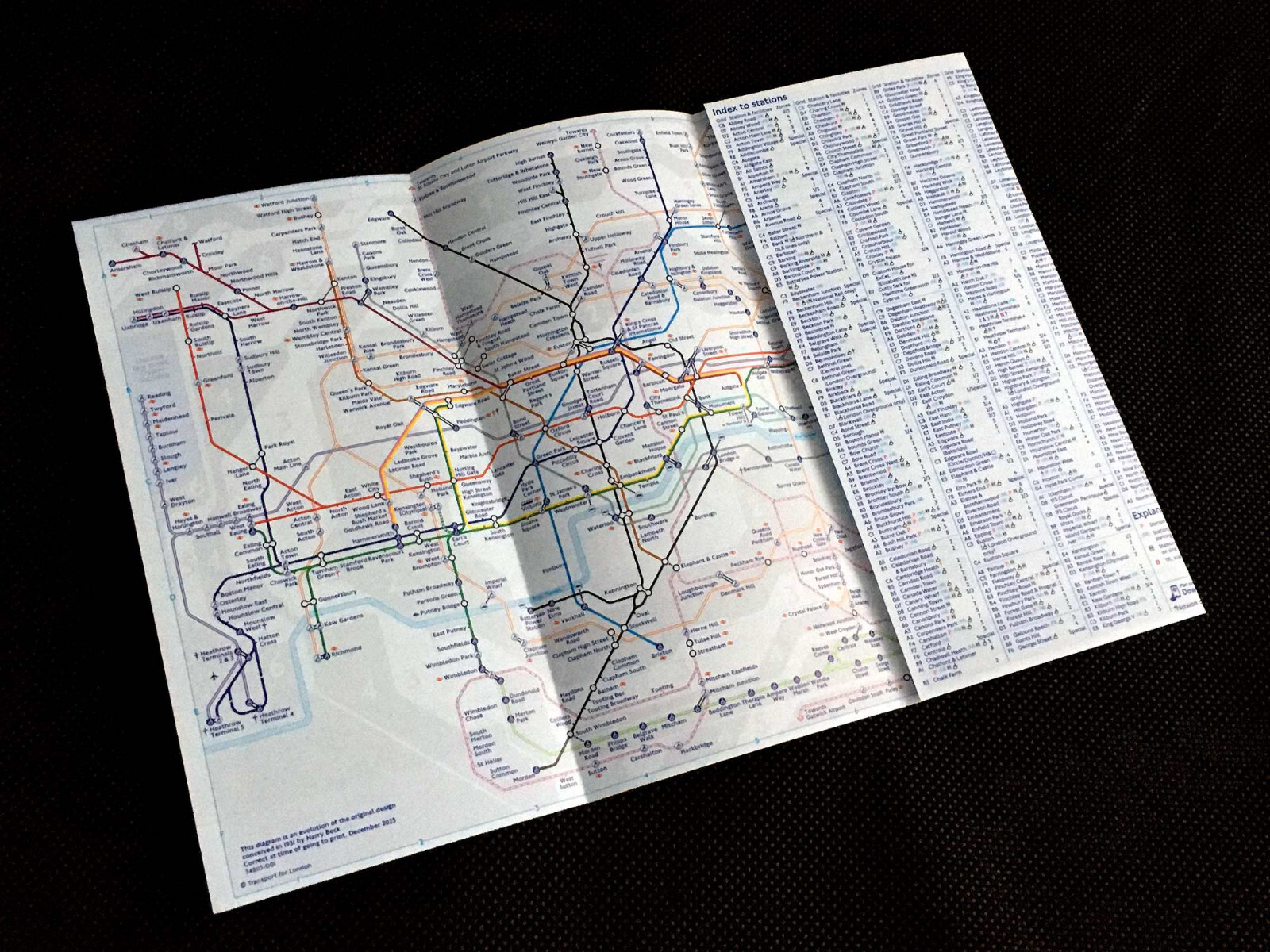 2 x London Underground pocket tube maps - December 2023. Santander ...