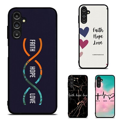 cute Love Faith Hope For Samsung S21 S22 S23 S24 Plus Ultra Hard TPU ...