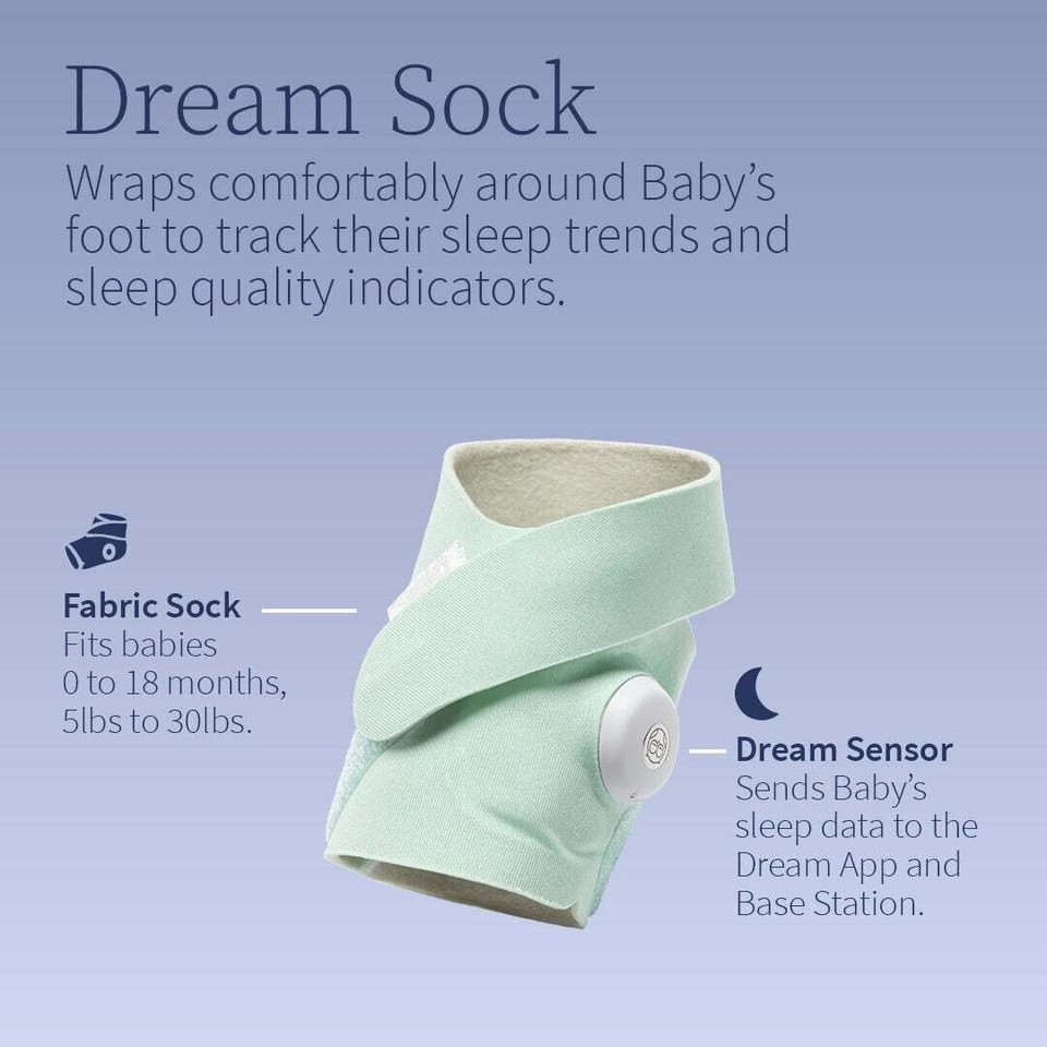 Owlet Dream Sock - Smart Baby Monitor - Foot Sensor to Track - Scratch ...