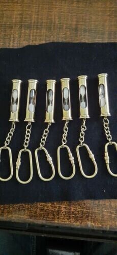 Collectible Brass Polish Hourglass key Chain Lot of 50 Unit Sand Timer ...