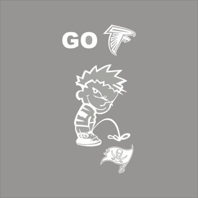 Go Falcons Pee on Buccaneers 1 Color NFL Window Wall Vinyl Decal ...