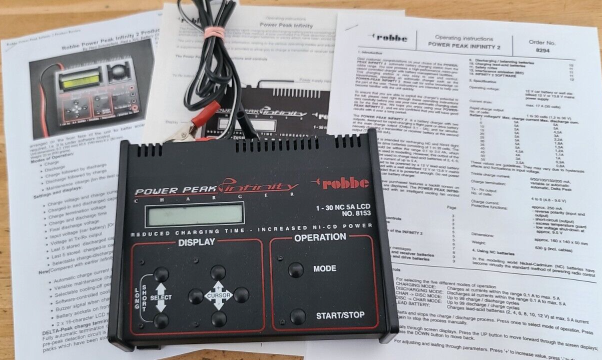 Robbe Power Peak Infinity Charger RC Battery Charger # 8153 1-30 NC 5A ...
