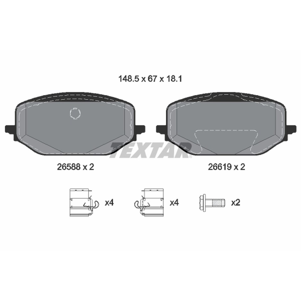 Brake Pads Set For DS DS 7 J4 JC E-TENSE 4x4 360 Front Genuine OE ...