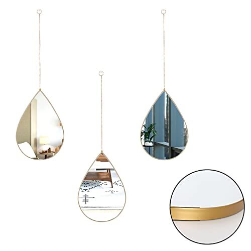 Teardrop Mirror Wall Decor, Glam & Elegant Wall Mirrors Decorative ...