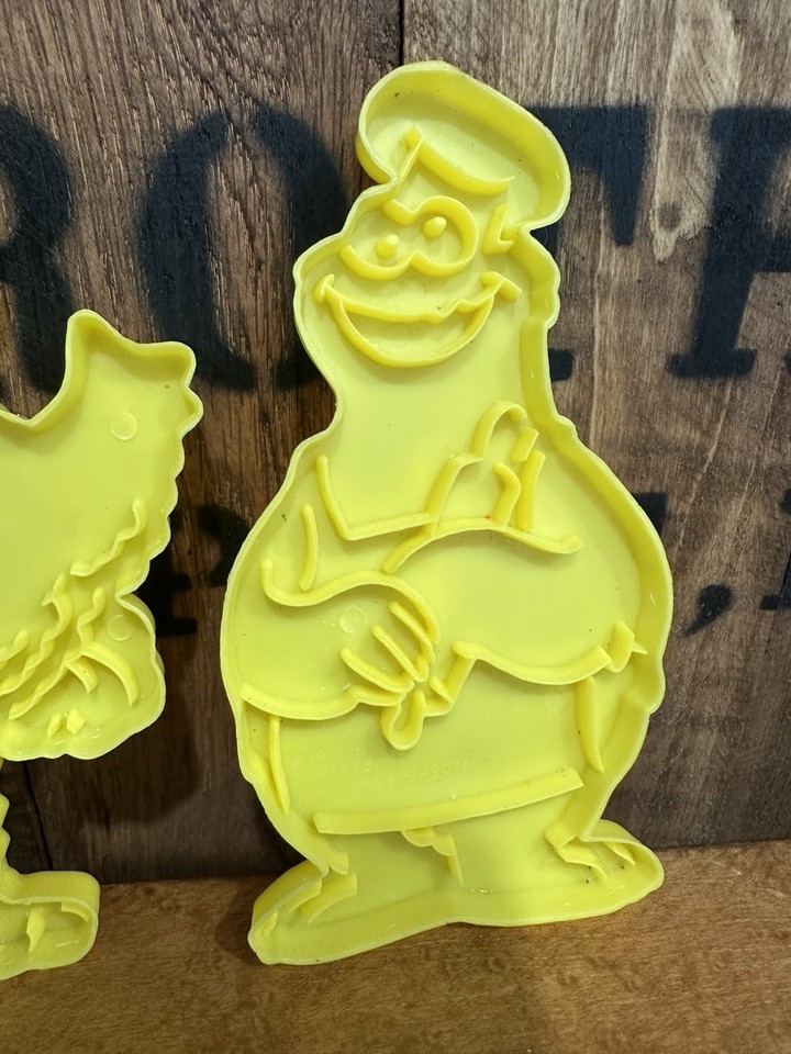 3 Vtg Sesame Street Yellow Cookie Cutters | eBay