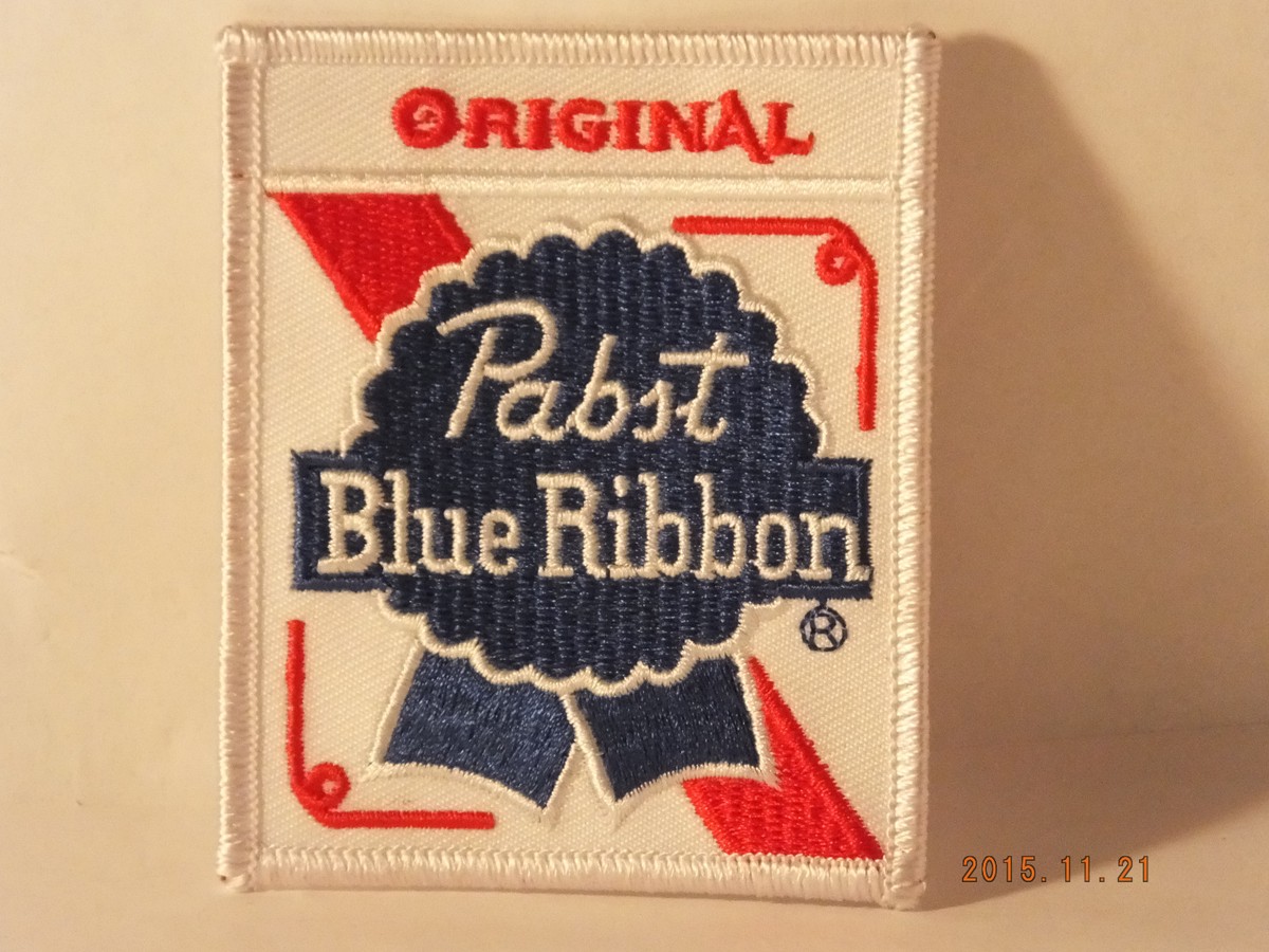 Original Pbr Pabst Blue Ribbon Beer Embroidered Collectible Advertising