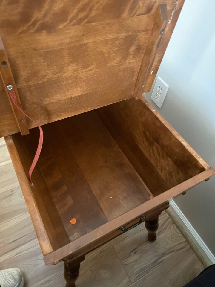 Vintage Dough Box Accent Side End Table | eBay