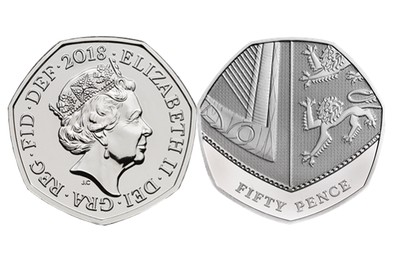 2017 - 2026 50p coin Fifty pence Royal Shield or Salmon Brilliant ...