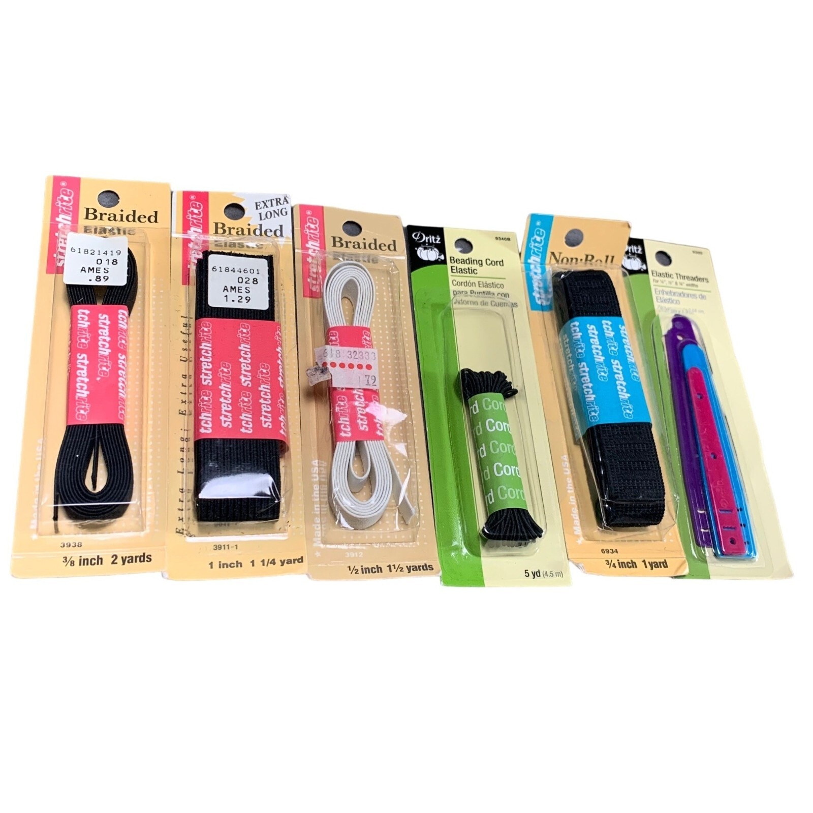 Stretchrite Elastic & Braided Cord Assortment & Elastic Threader set 1/ ...
