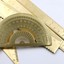 Vintage Brass Ruler DIY Template Protractor Drawing Sliding Gauge ...
