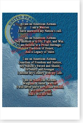 United States Air Force The Airman's Creed 20th Fighter Wing 2017 ...