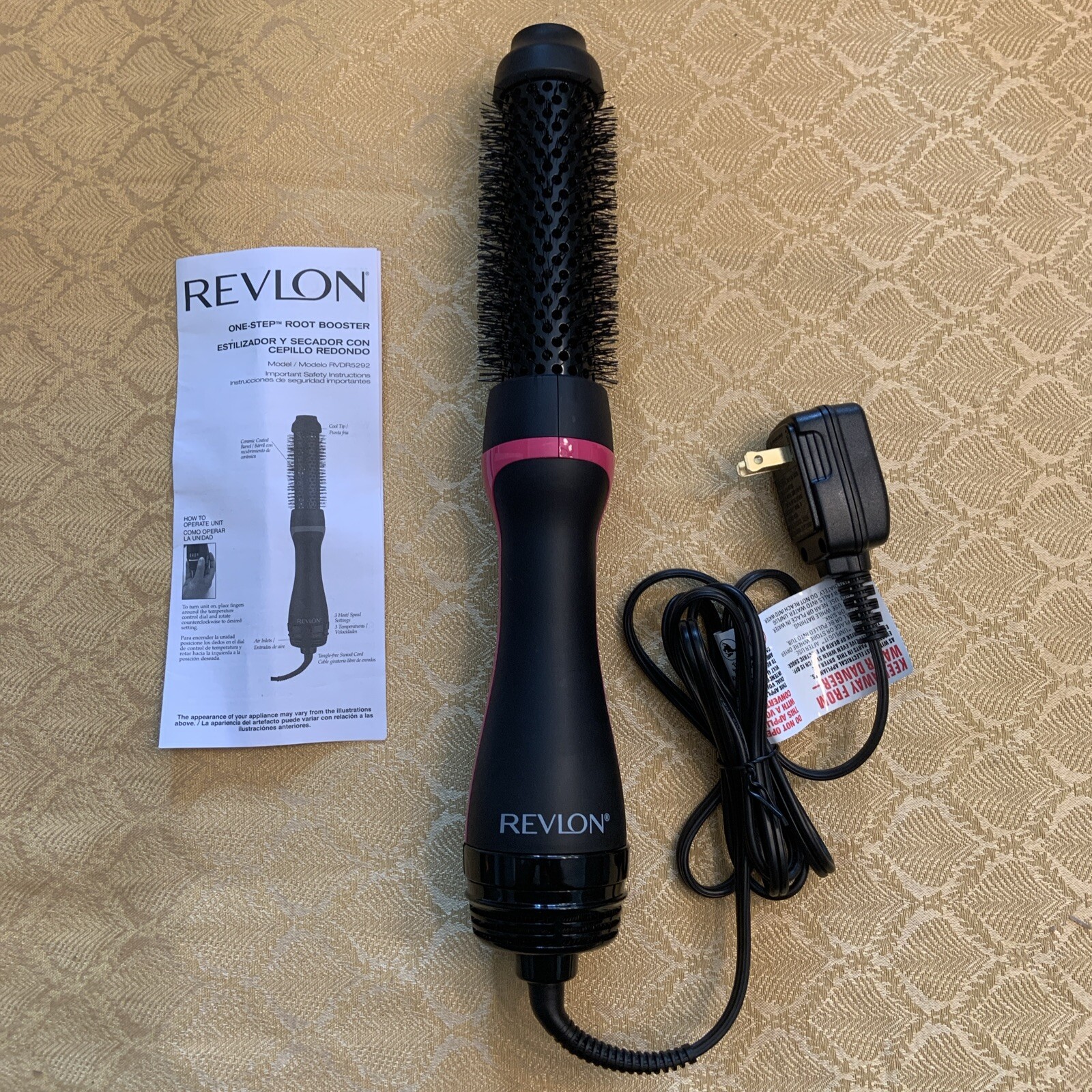 Revlon One Step Root Booster Round Brush Dryer and Hair Styler 1.5 ...