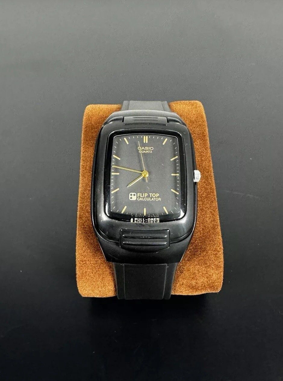 Rare Casio 760 FTP-10 Flip Top Calculator Quartz Analog Unisex Watch | eBay
