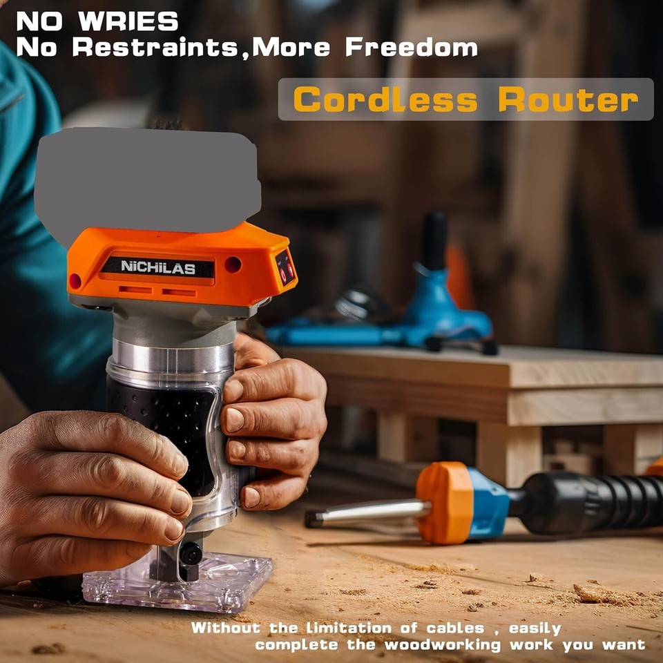 Cordless Palm Router for DEWALT 20V MAX Battery, Woodworking Trimmer ...