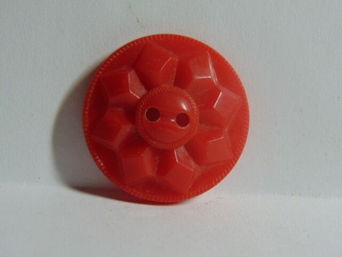 ANTIQUE 1920/S/30'S TRUE RED FACETED MOLDED POSY CELLULOID/PLASTICS ...