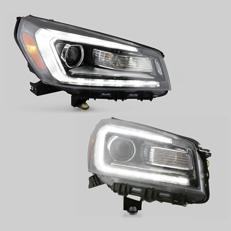 Halogen Headlight For 2013-2016 GMC Acadia w/Bulb w/LED Parking Light ...