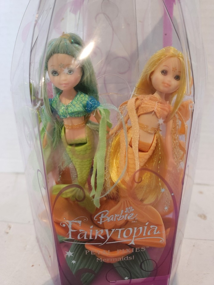 Barbie Doll Fairytopia PETAL PIXIE Mermaids BELLA & CAPRICE 2004- NEW ...