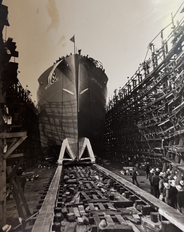 WW2 Era Pacific United Vitory Ship Dry Dock Launch Christening Photo | eBay