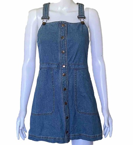 Bull Head Denim Dress Women’s Size S Blue Sleeveless Button Front ...