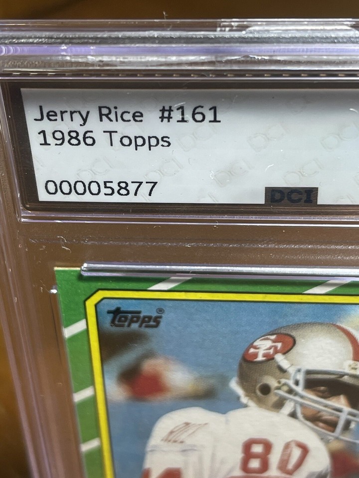 Jerry Rice Rookie Card 1986 Topps Football #161 RC Graded DCI 9 MINT | eBay
