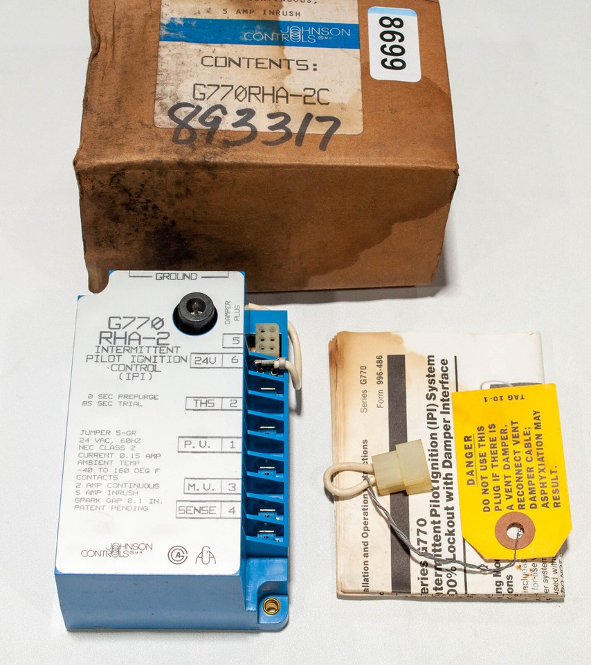 Johnson Controls G770RHA-2C Intermittent Pilot Ignition Control Module ...