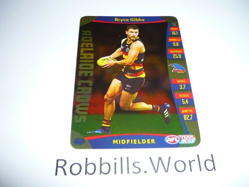 * TEAMCOACH 2019 FOOTY CARDS * GOLD CARD - 71 BRYCE GIBBS - CROWS ...