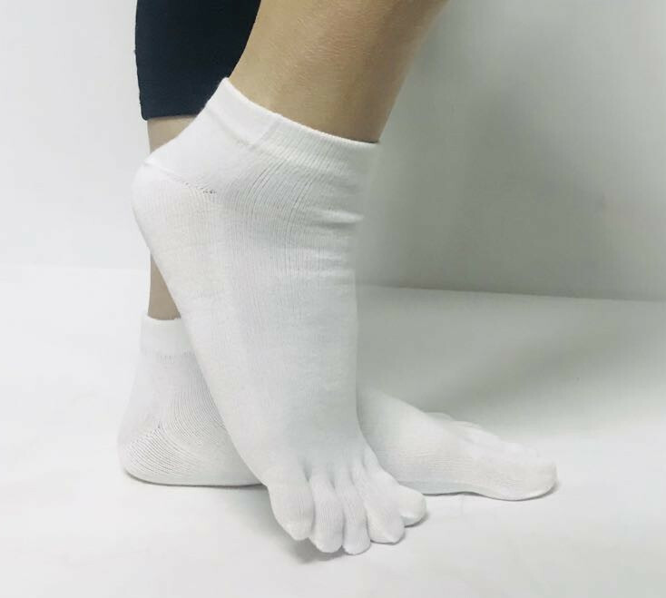 6 Pairs Women Hygienical Individual Toe Socks 100%Cotton Anti Bacterial ...