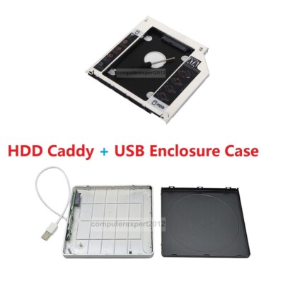 HDD Caddy SATA for MacBook Pro A1278 A1286 A1297 + USB External Case ...