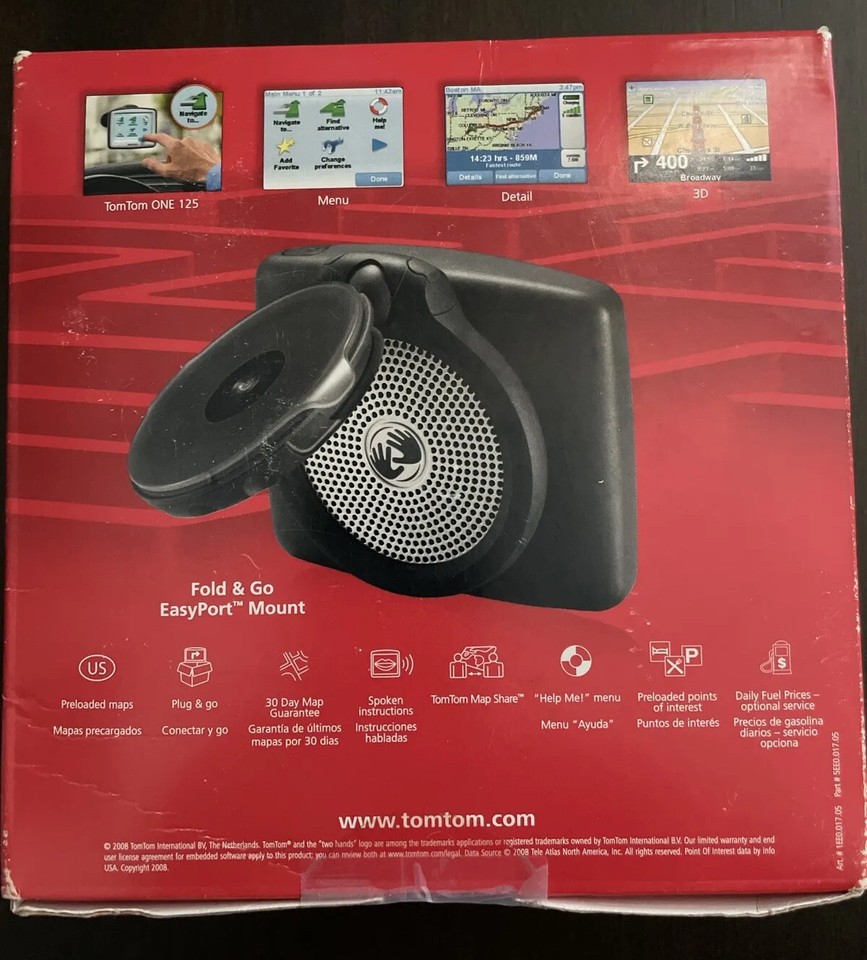 TomTom One 125 Portable GPS Car Navigation System 3.5" Touch Screen US ...