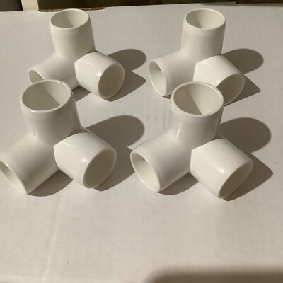 3 way 3/4 inch PVC Fittings Corner Cross Elbow 90 Degree SET OF 4 | eBay