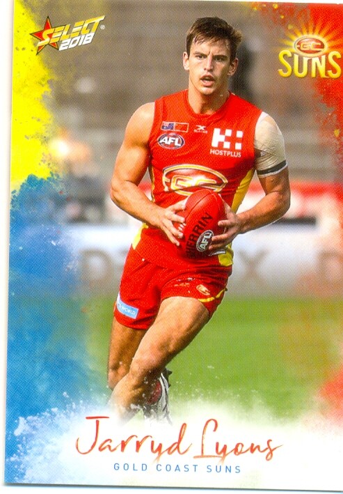2018 AFL Select Footy Stars Common card 96 Jarryd Lyons - Gold Coast ...