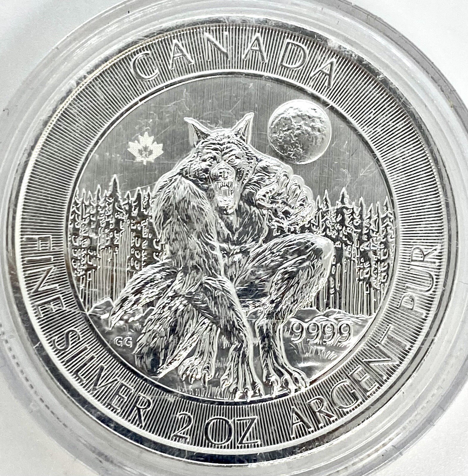 2021 Canadian Creatures Of The North Werewolf 2oz .999 Fine Silver $10 ...